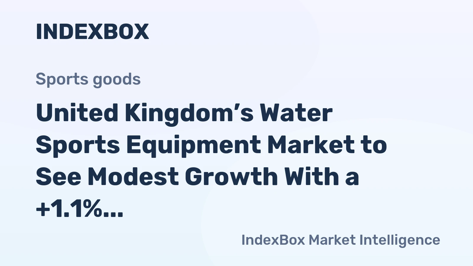 United Kingdom’s Water Sports Equipment Market to See Modest Growth With a +1.1% CAGR