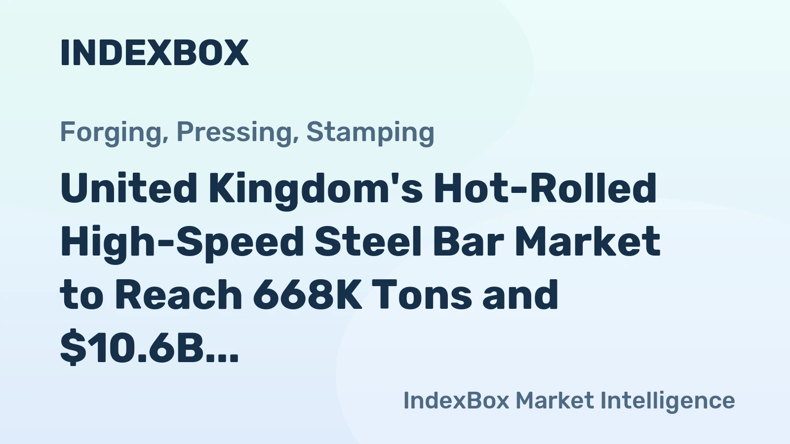 United Kingdom's Hot-Rolled High-Speed Steel Bar Market to Reach 668K Tons and $10.6B by 2035
