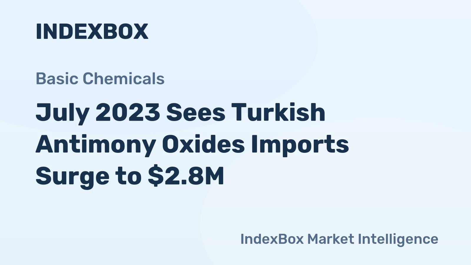 July 2023 Sees Turkish Antimony Oxides Imports Surge to $2.8M