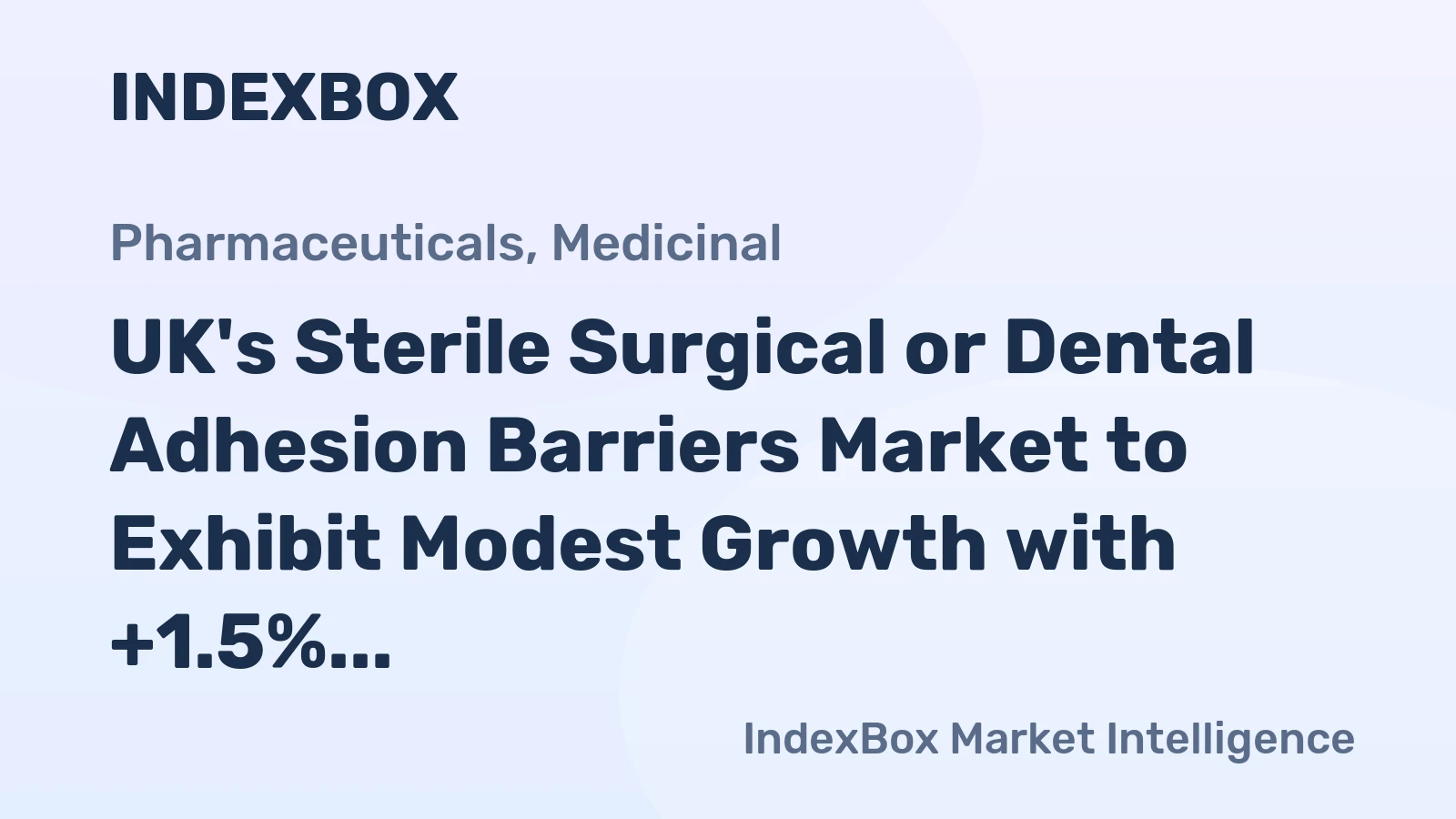 UK's Sterile Surgical or Dental Adhesion Barriers Market to Exhibit Modest Growth with +1.5% CAGR Over Next Decade