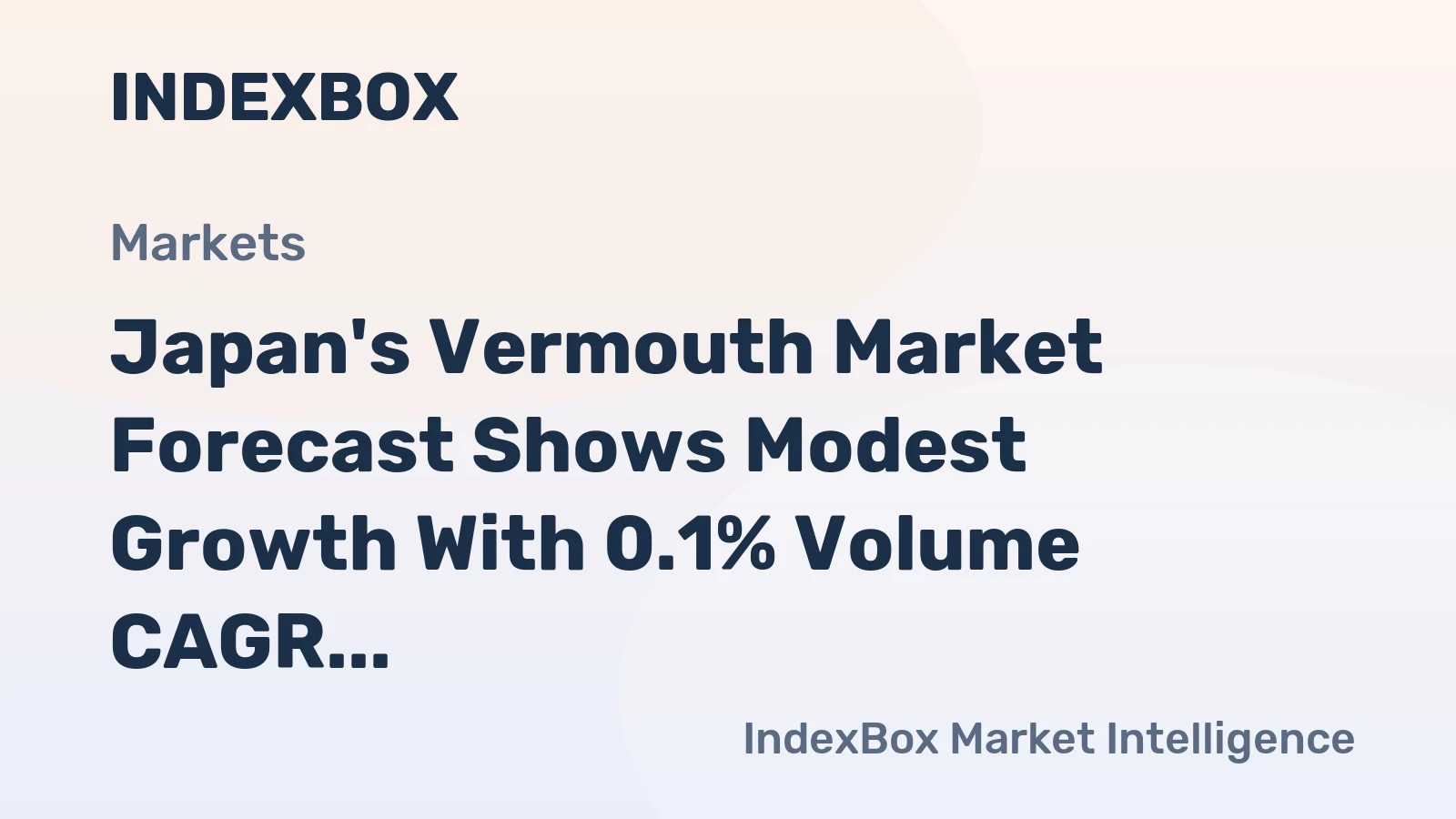 Japan's Vermouth Market Forecast Shows Modest Growth With 0.1% Volume CAGR Through 2035