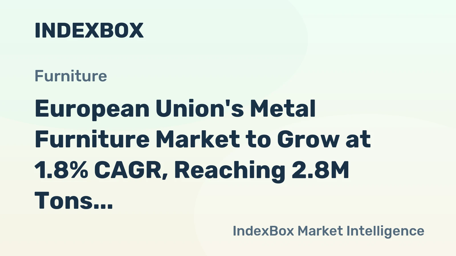 European Union's Metal Furniture Market to Grow at 1.8% CAGR, Reaching 2.8M Tons by 2035
