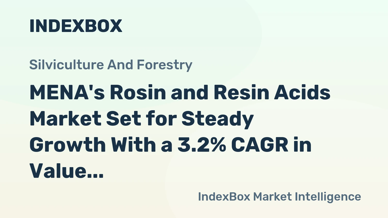 MENA's Rosin and Resin Acids Market Set for Steady Growth With a 3.2% CAGR in Value