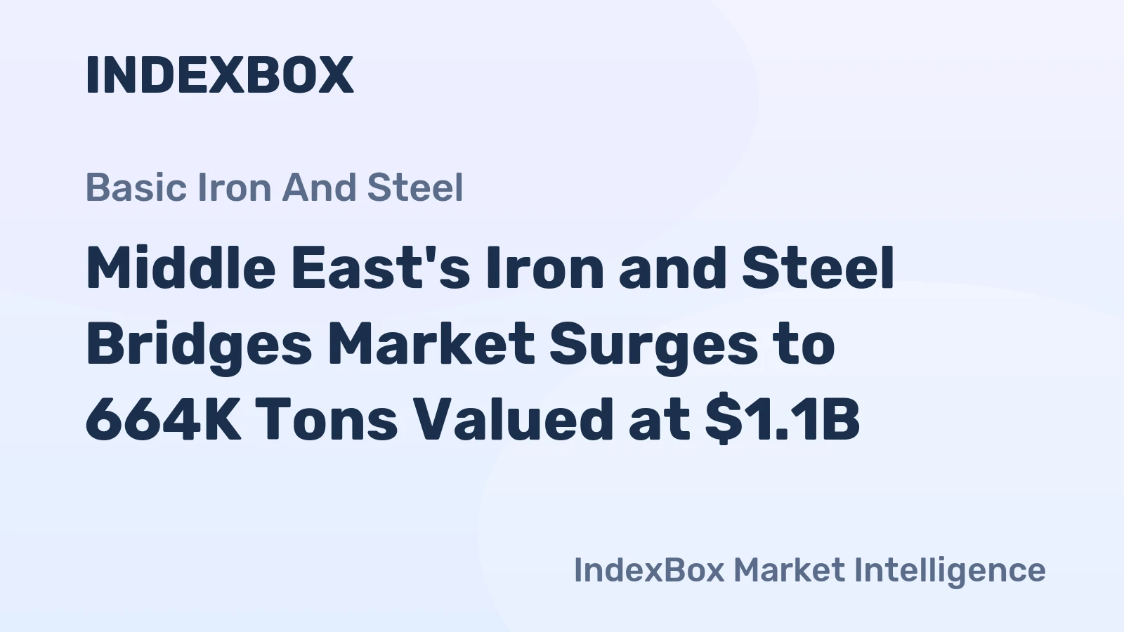 Middle East's Iron and Steel Bridges Market Surges to 664K Tons Valued at $1.1B