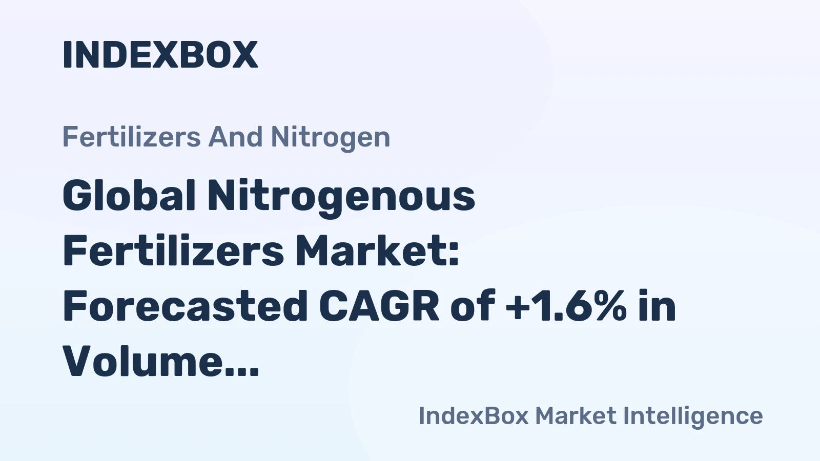 Global Nitrogenous Fertilizers Market: Forecasted CAGR of +1.6% in Volume and +2.8% in Value from 2024 to 2035