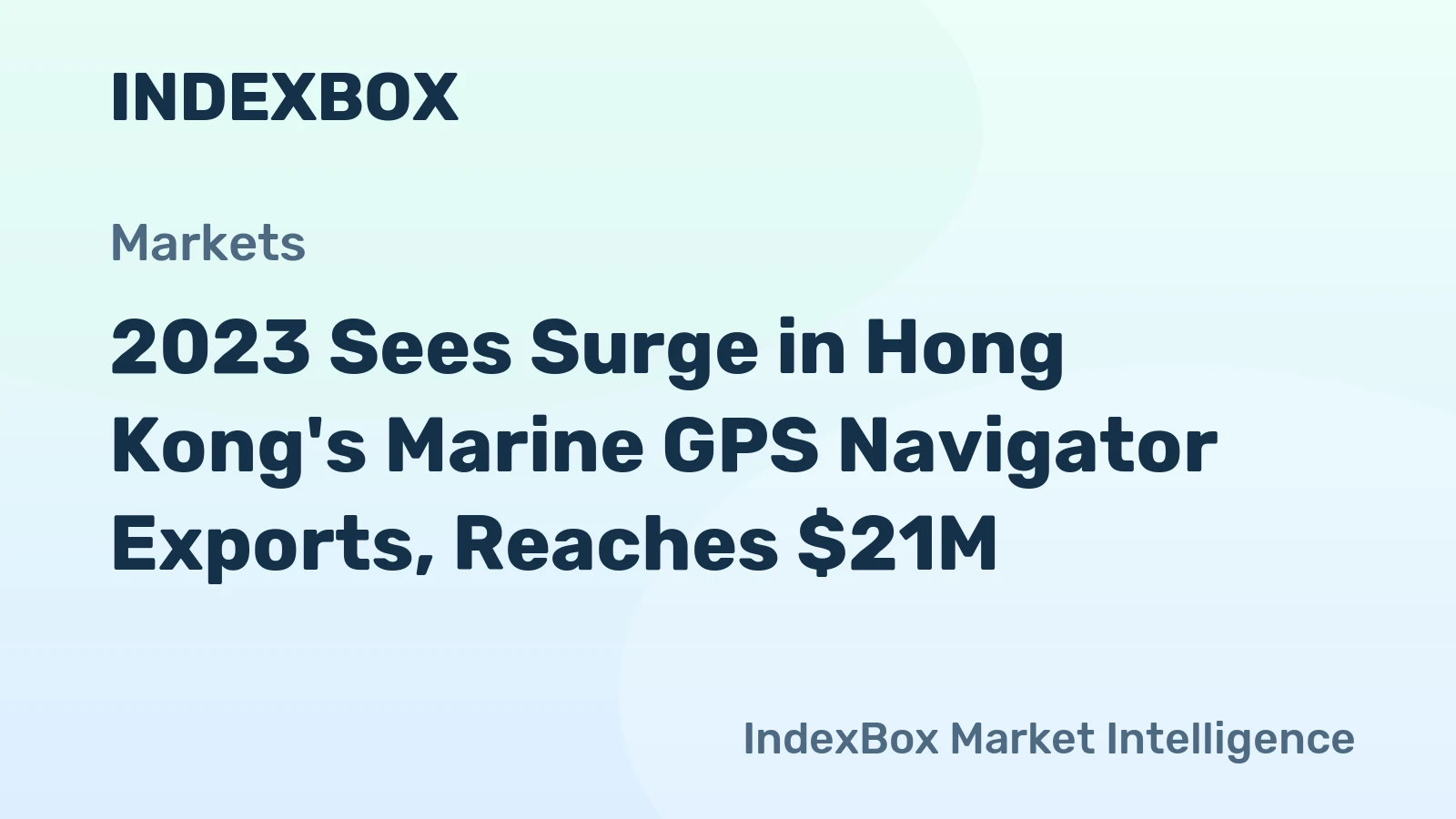 2023 Sees Surge in Hong Kong's Marine GPS Navigator Exports, Reaches $21M