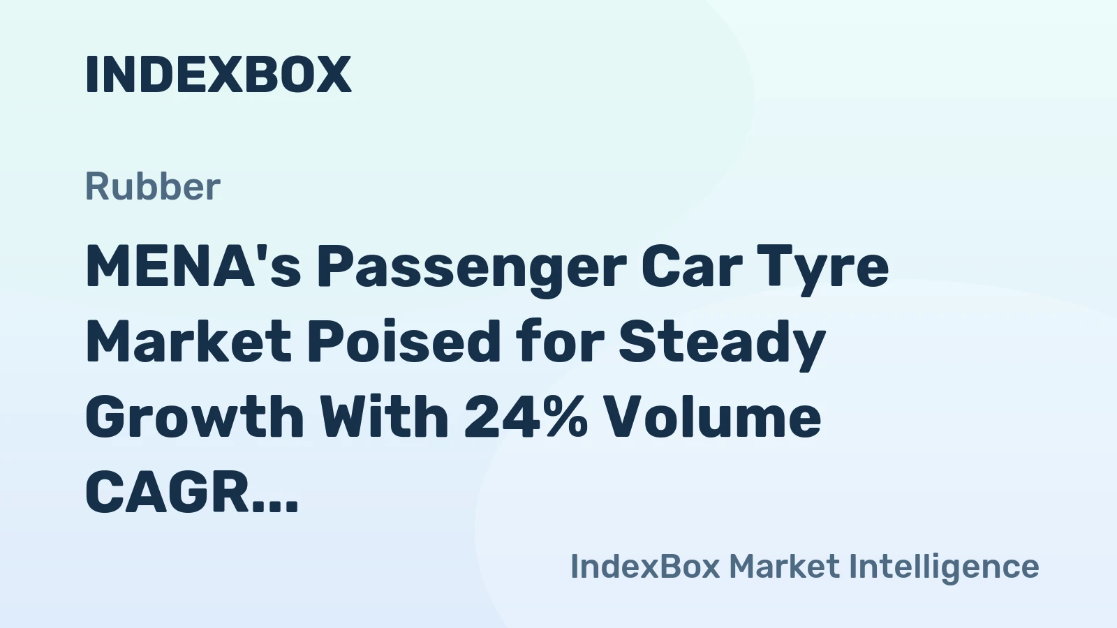 MENA's Passenger Car Tyre Market Poised for Steady Growth With 24% Volume CAGR Through 2035