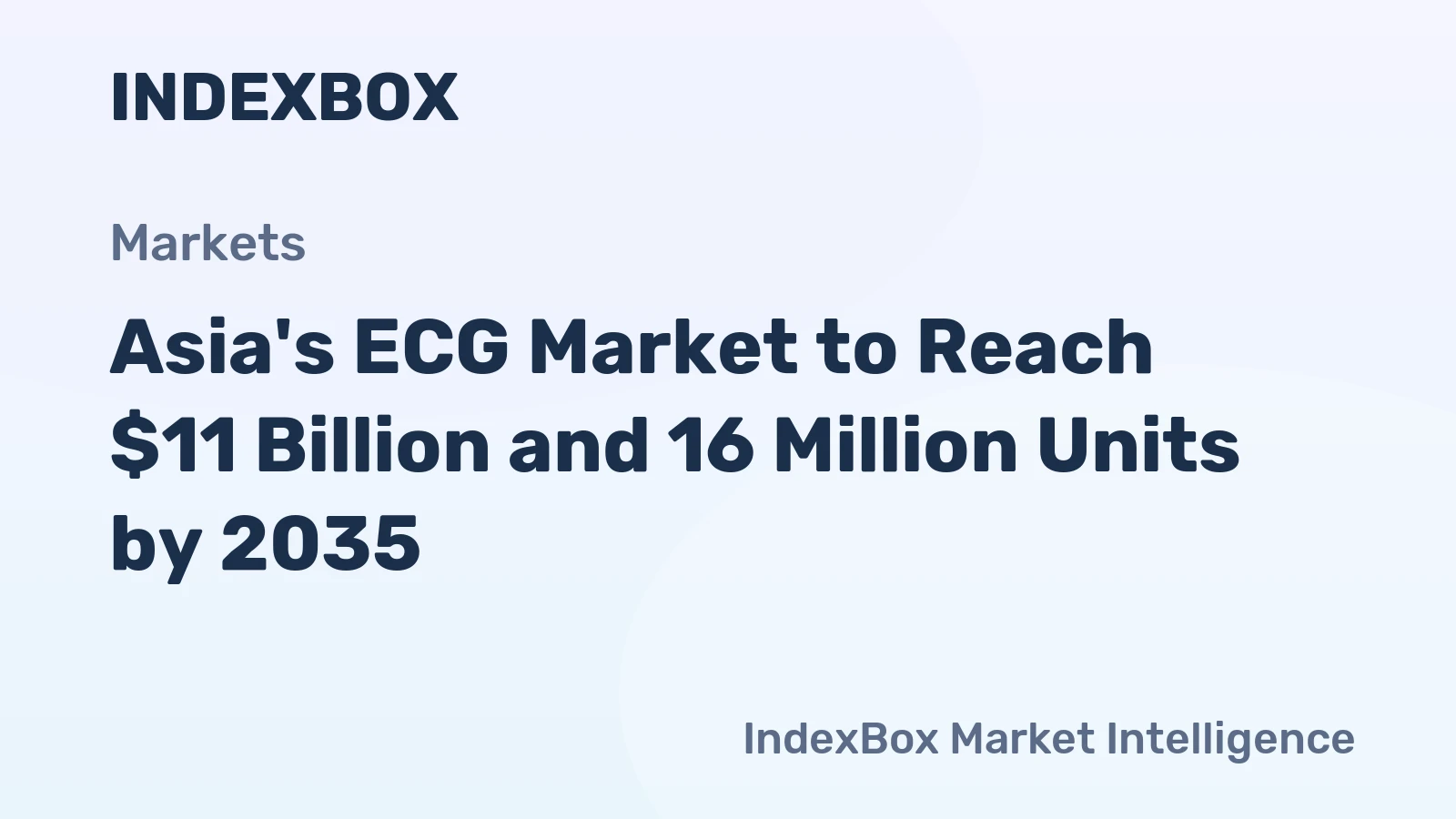 Asia's ECG Market to Reach $11 Billion and 16 Million Units by 2035