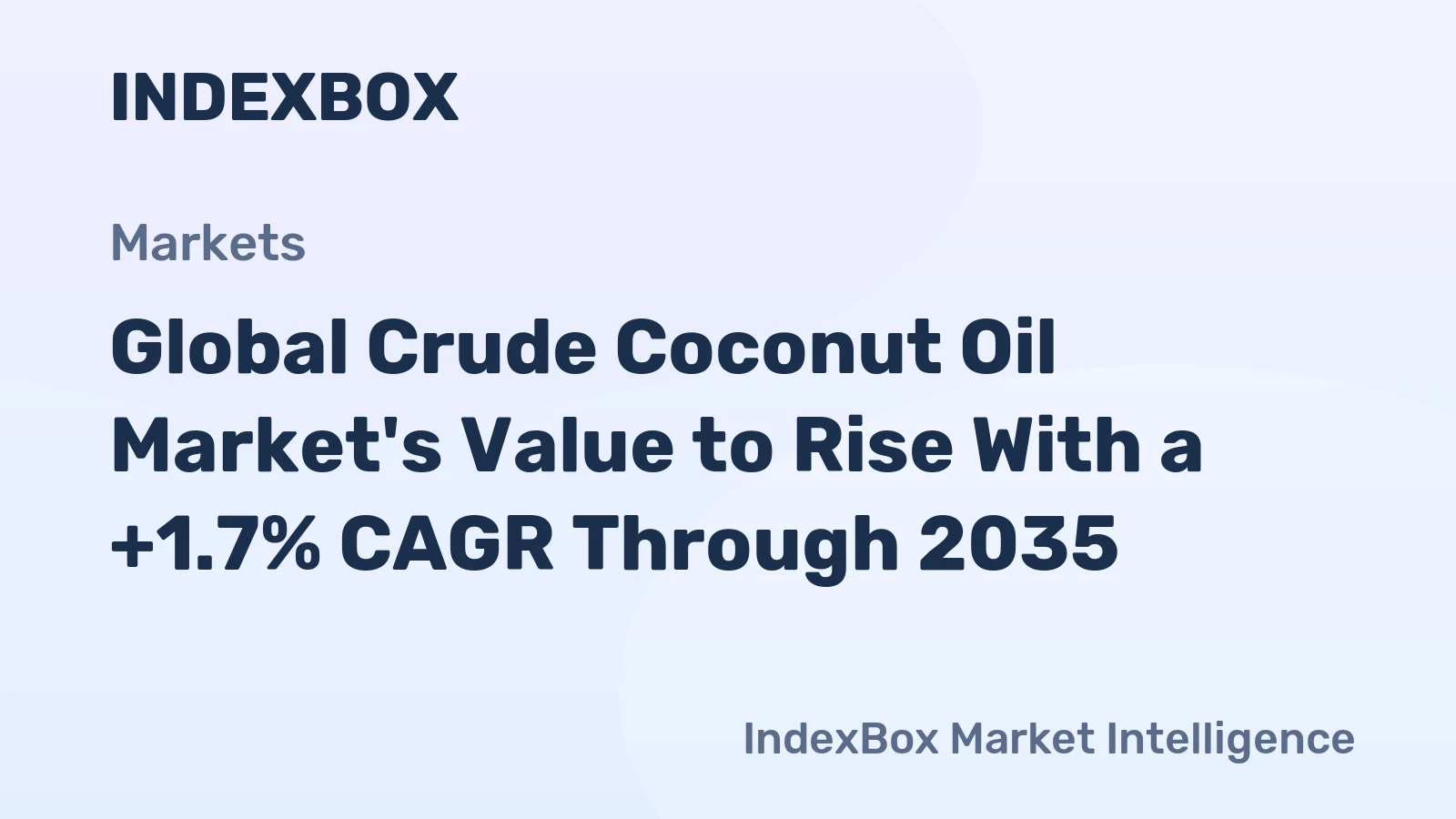 Global Crude Coconut Oil Market's Value to Rise With a +1.7% CAGR Through 2035