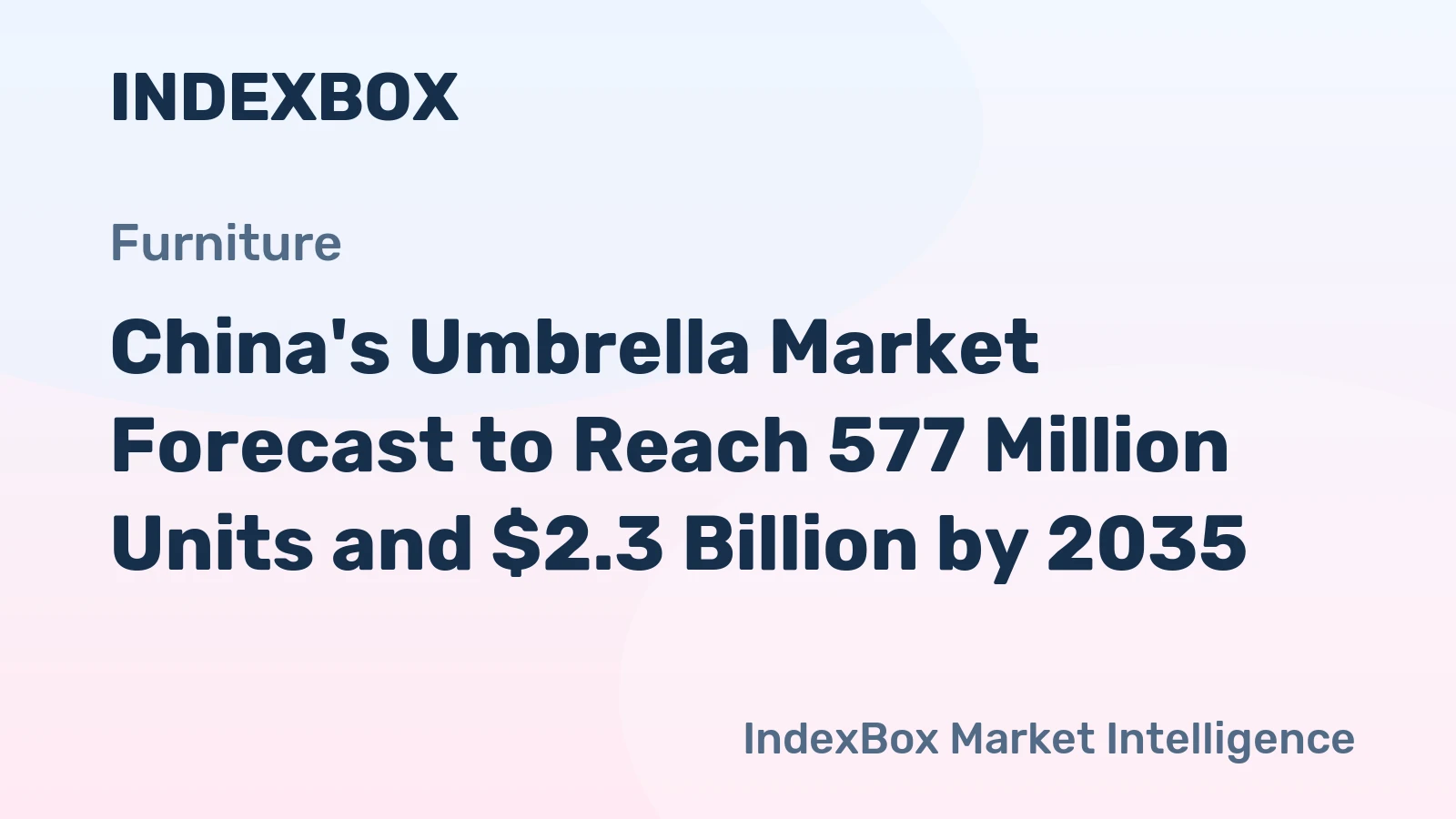 China's Umbrella Market Forecast to Reach 577 Million Units and $2.3 Billion by 2035