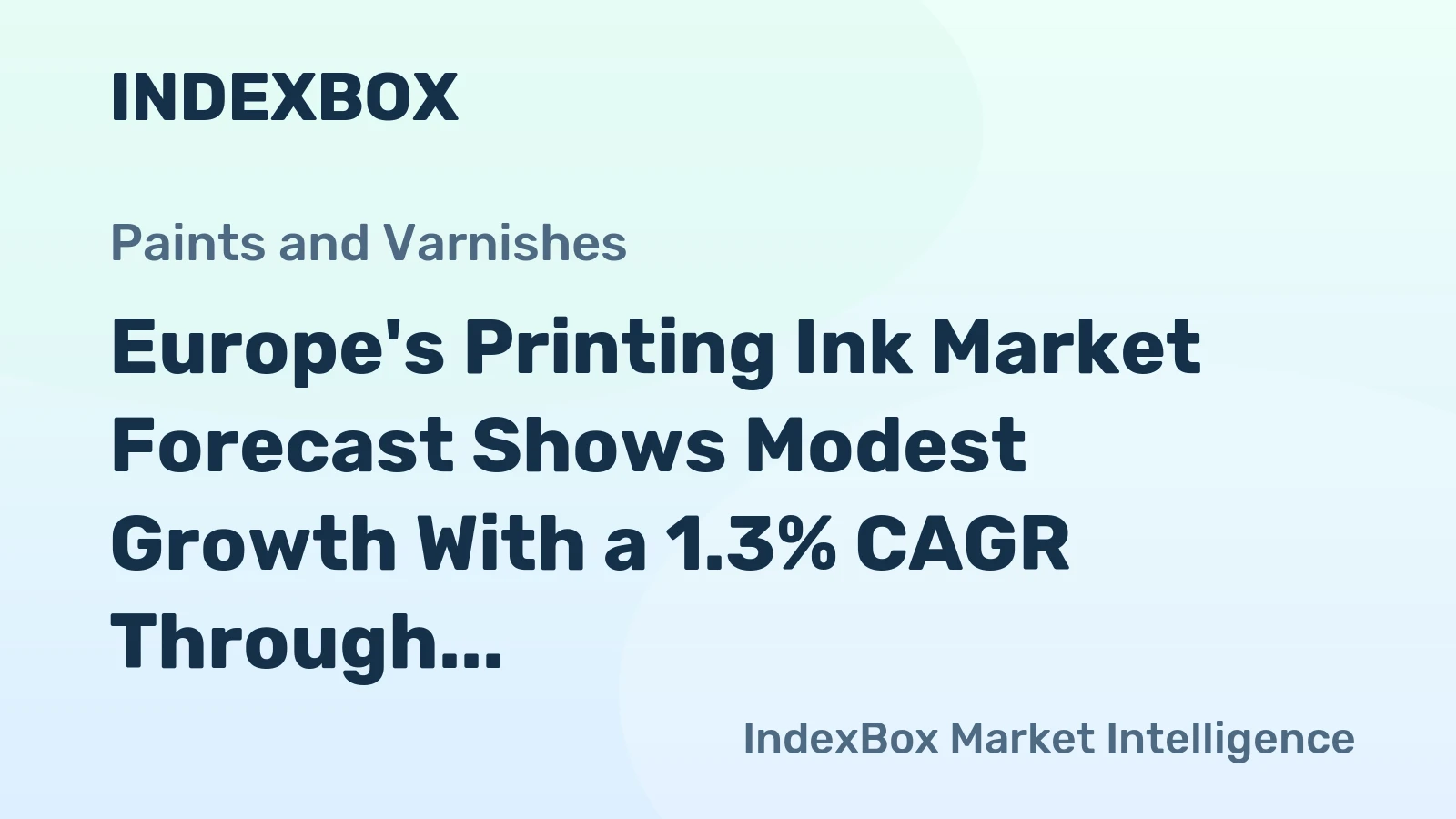 Europe's Printing Ink Market Forecast Shows Modest Growth With a 1.3% CAGR Through 2035