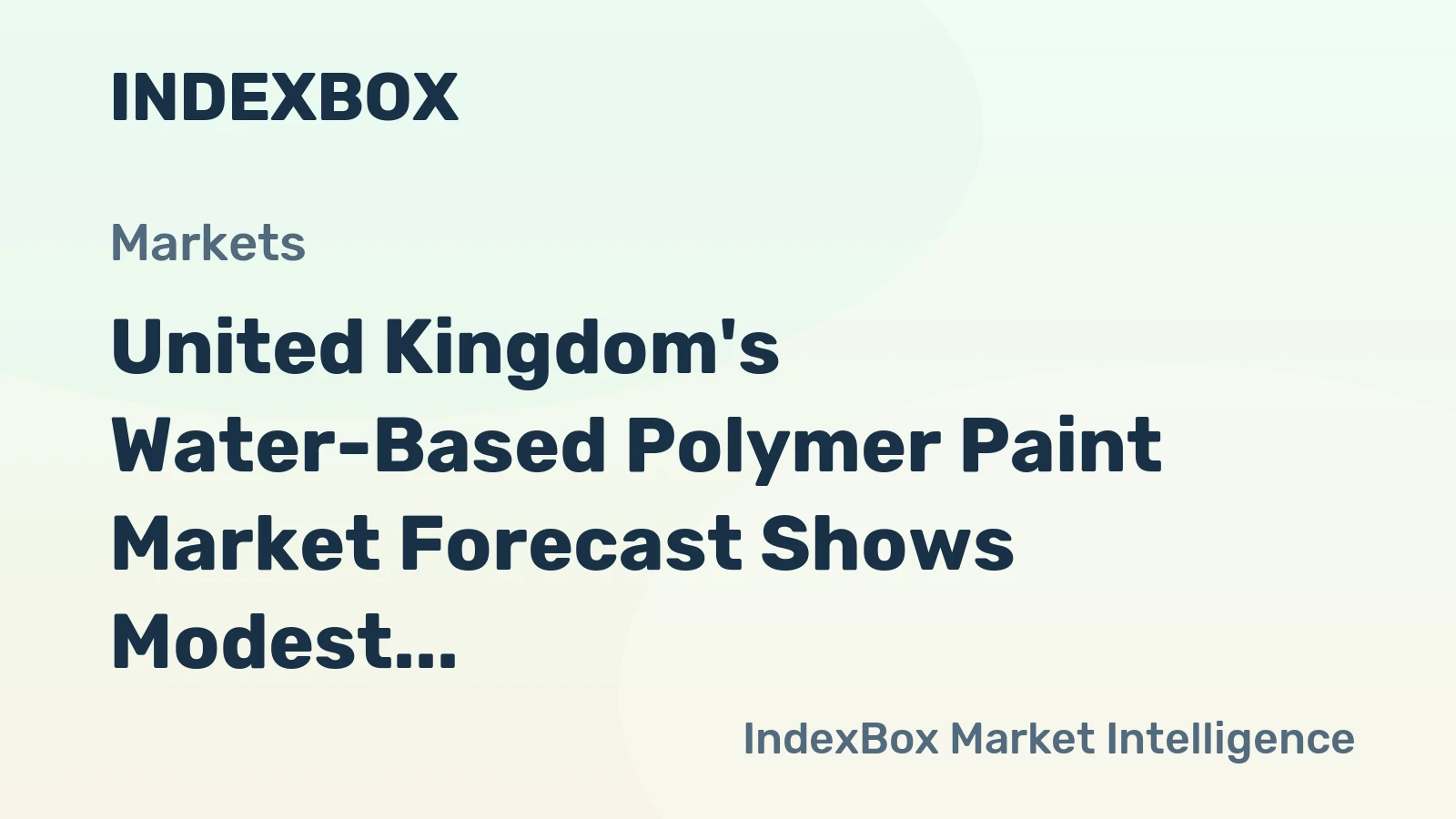 United Kingdom's Water-Based Polymer Paint Market Forecast Shows Modest 0.2% CAGR Growth Through 2035