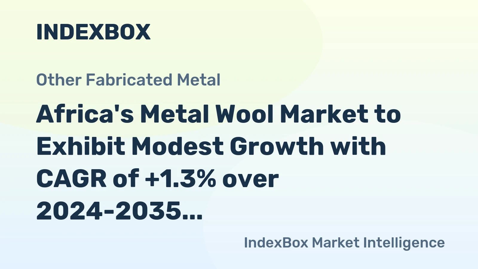 Africa's Metal Wool Market to Exhibit Modest Growth with CAGR of +1.3% over 2024-2035, Reaching $78M by 2035