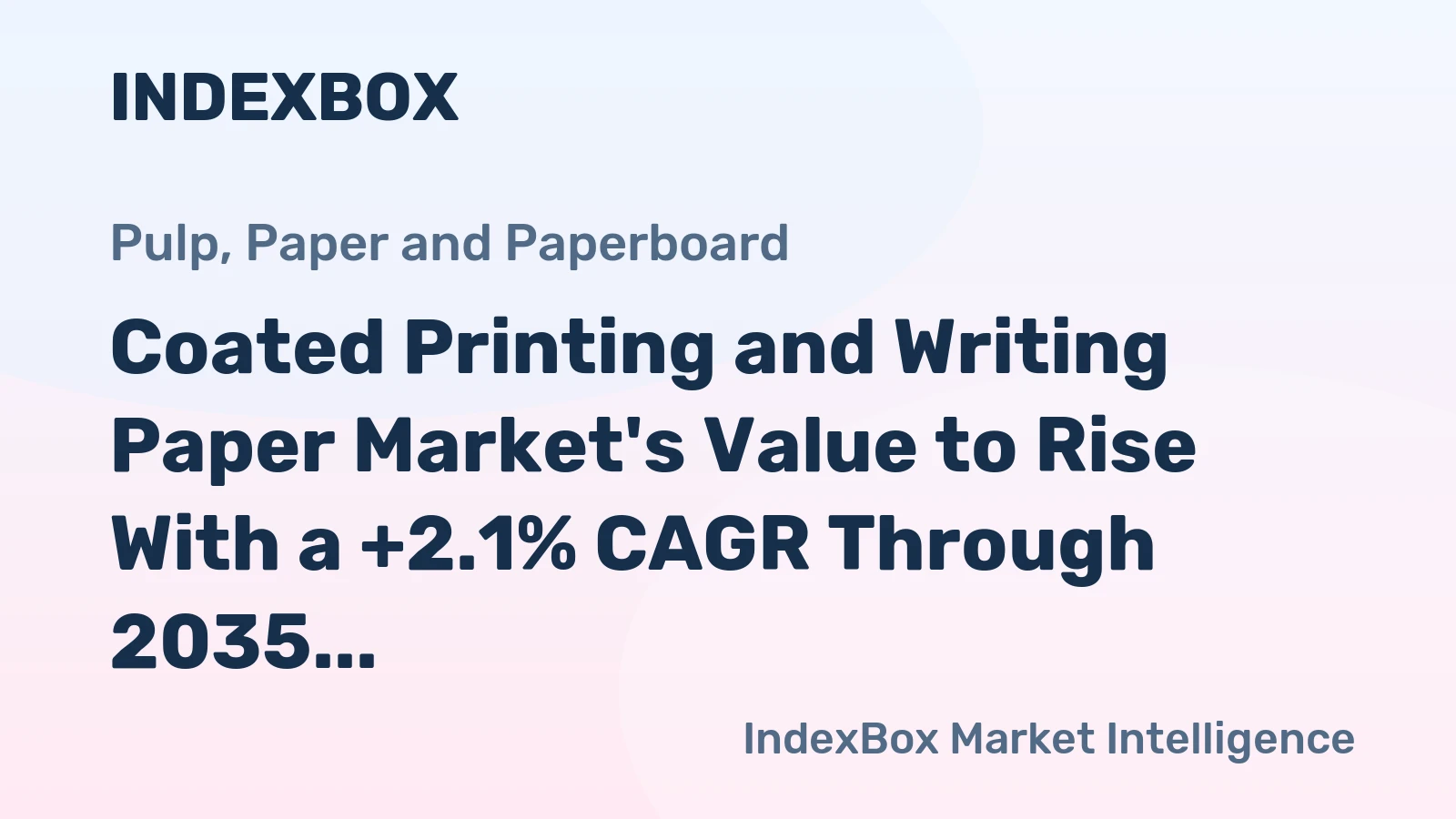 Coated Printing and Writing Paper Market's Value to Rise With a +2.1% CAGR Through 2035