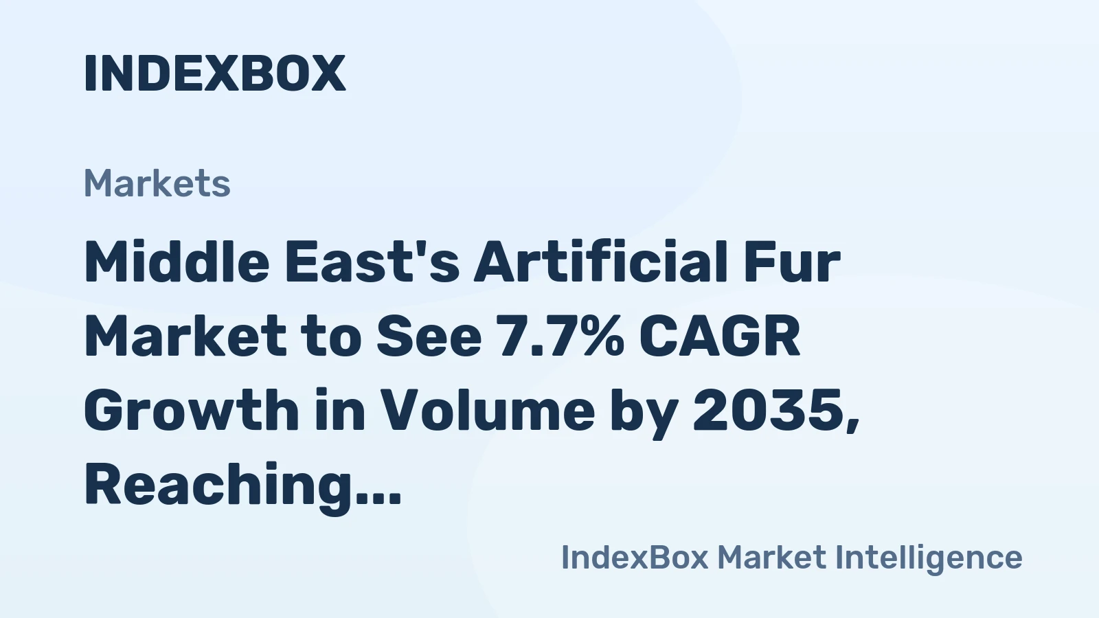 Middle East's Artificial Fur Market to See 7.7% CAGR Growth in Volume by 2035, Reaching 5.5K Tons