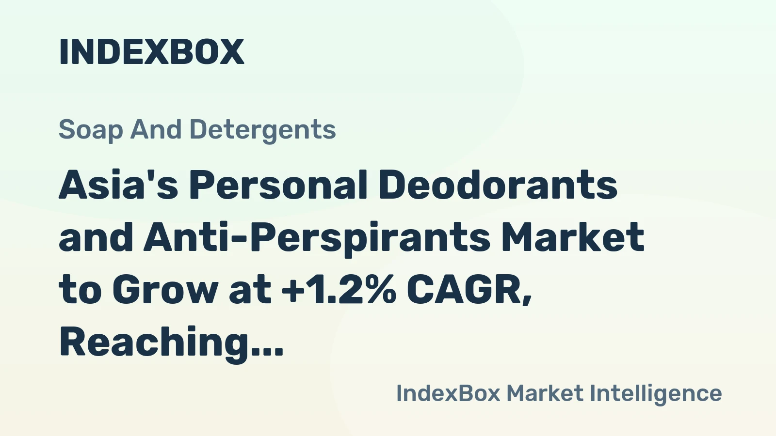 Asia's Personal Deodorants and Anti-Perspirants Market to Grow at +1.2% CAGR, Reaching 1.1M Tons by 2035