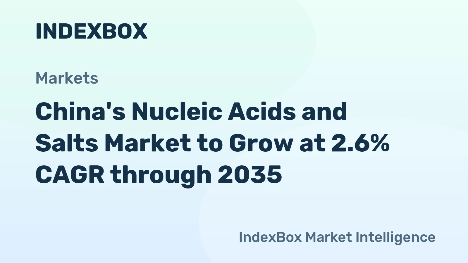China's Nucleic Acids and Salts Market to Grow at 2.6% CAGR through 2035