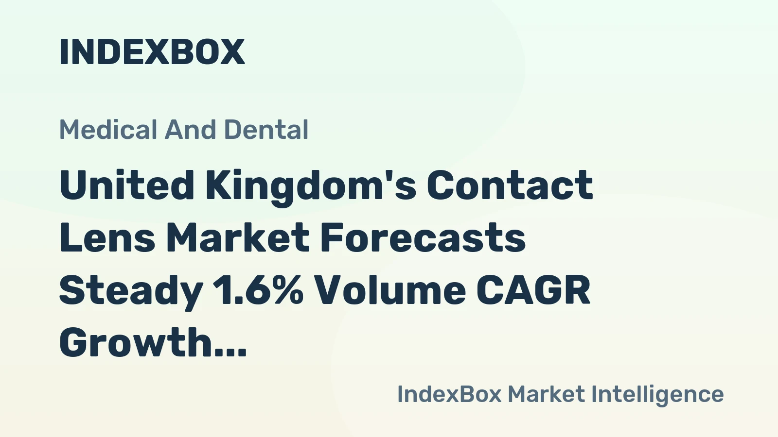 United Kingdom's Contact Lens Market Forecasts Steady 1.6% Volume CAGR Growth Through 2035
