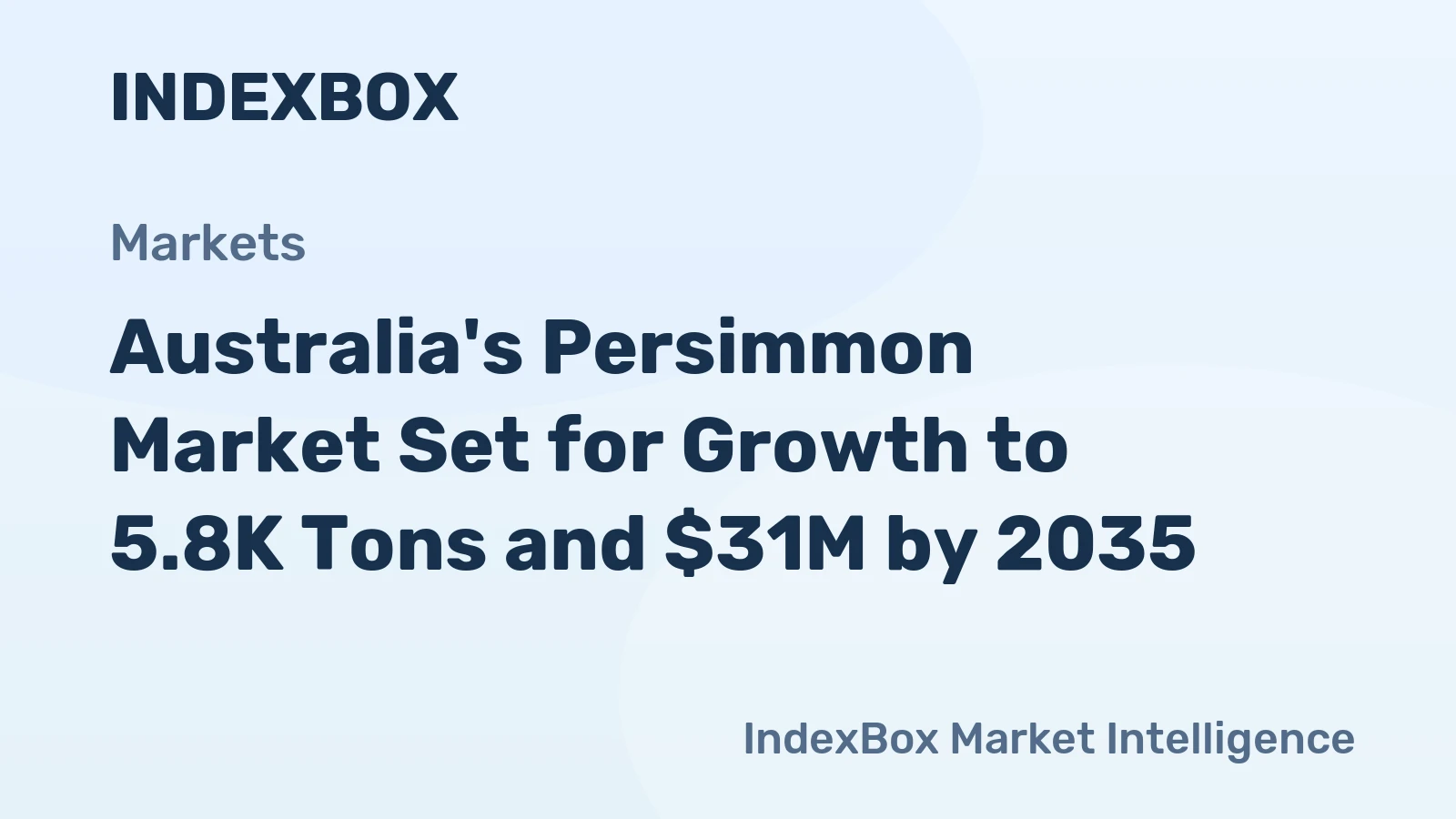 Australia's Persimmon Market Set for Growth to 5.8K Tons and $31M by 2035