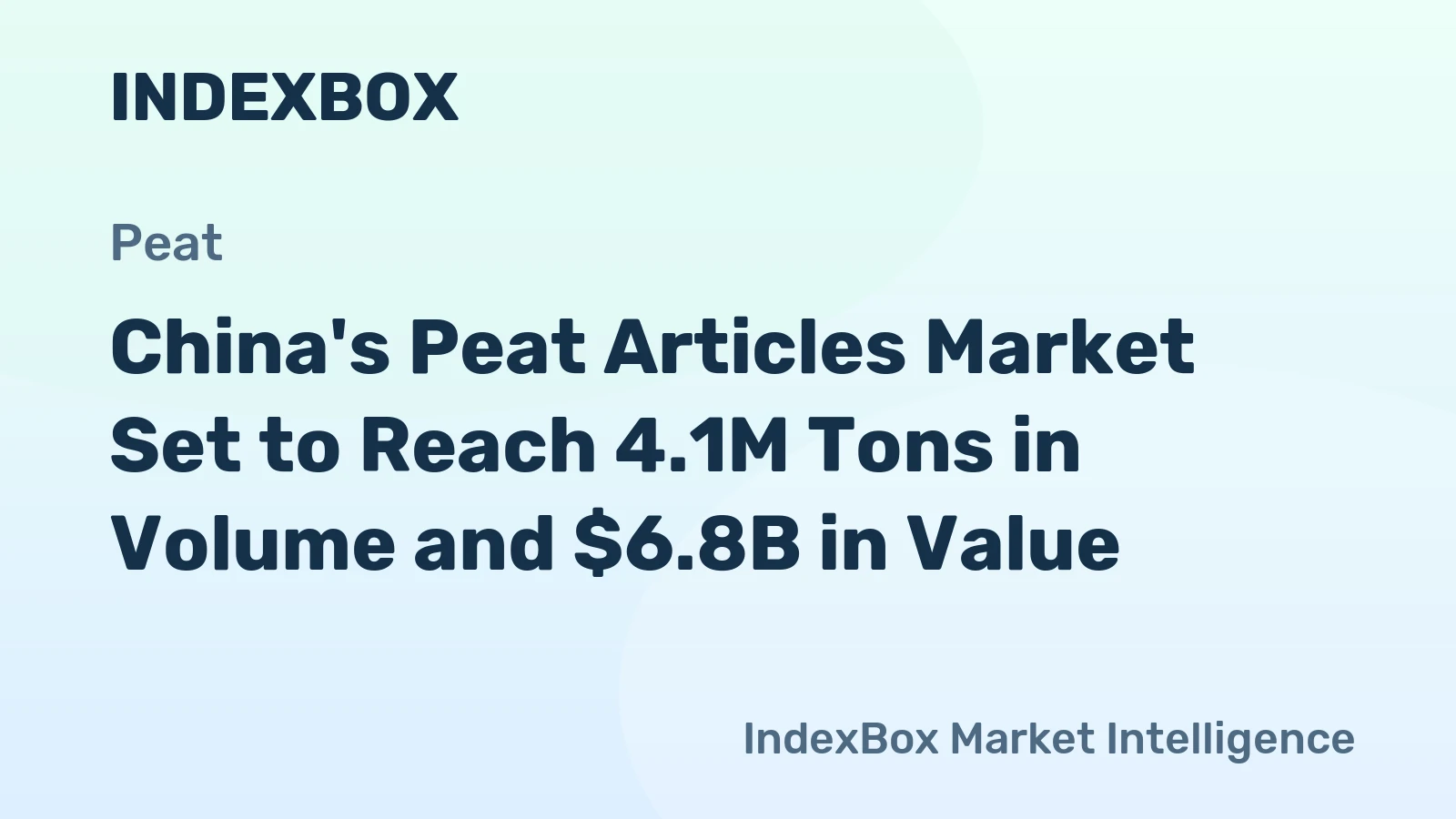 China's Peat Articles Market Set to Reach 4.1M Tons in Volume and $6.8B in Value
