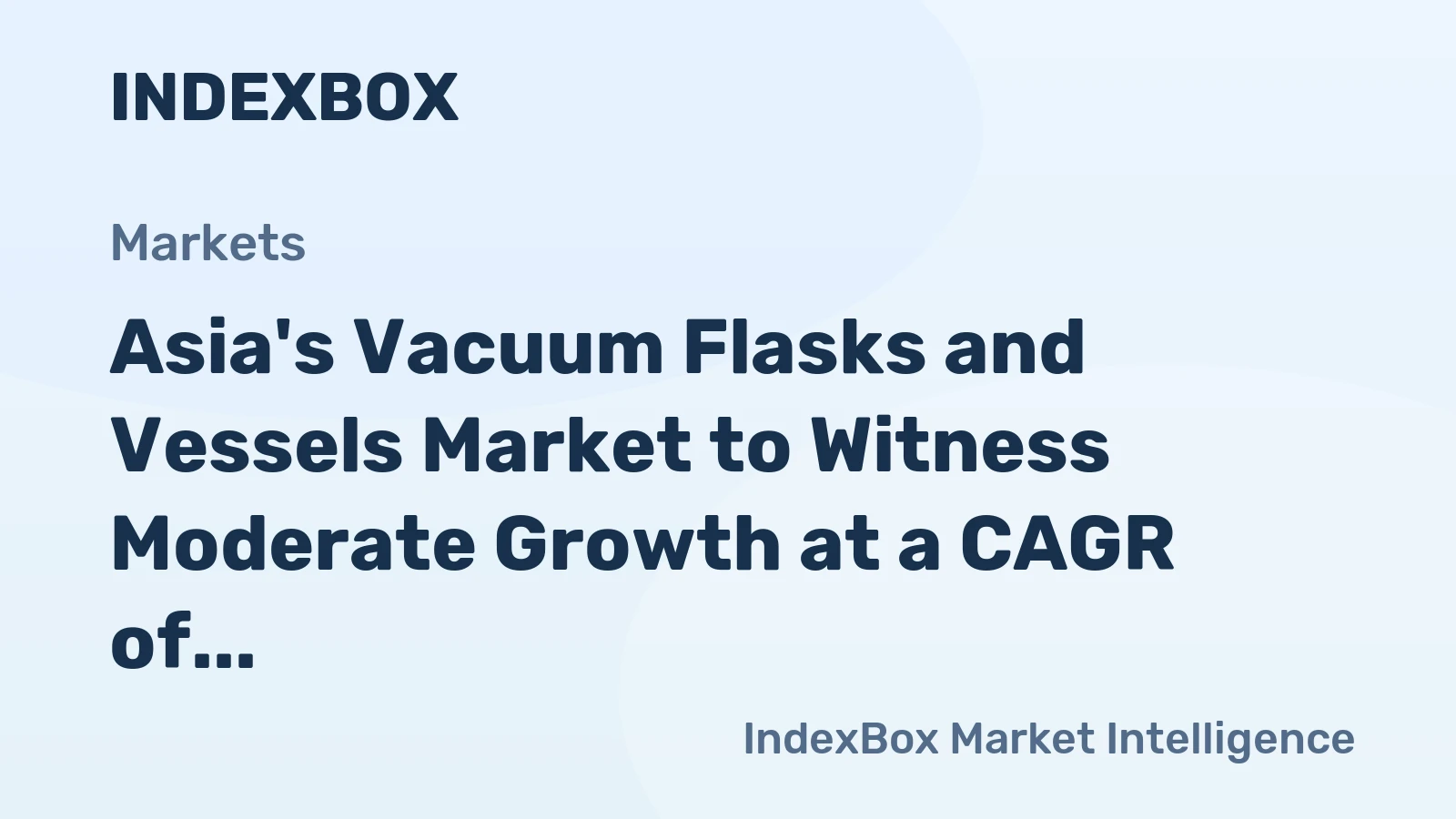 Asia's Vacuum Flasks and Vessels Market to Witness Moderate Growth at a CAGR of +0.8% from 2024 to 2035