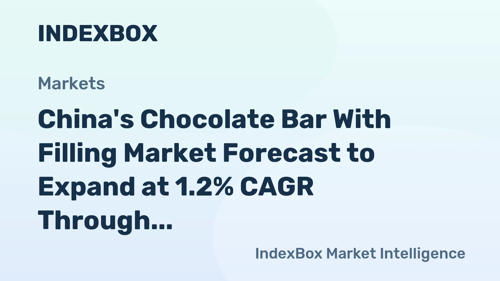 China's Chocolate Bar With Filling Market Forecast to Expand at 1.2% CAGR Through 2035