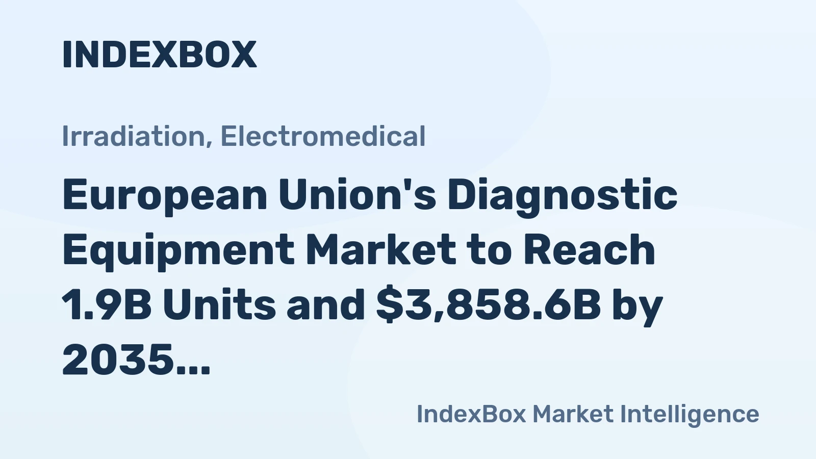 European Union's Diagnostic Equipment Market to Reach 1.9B Units and $3,858.6B by 2035