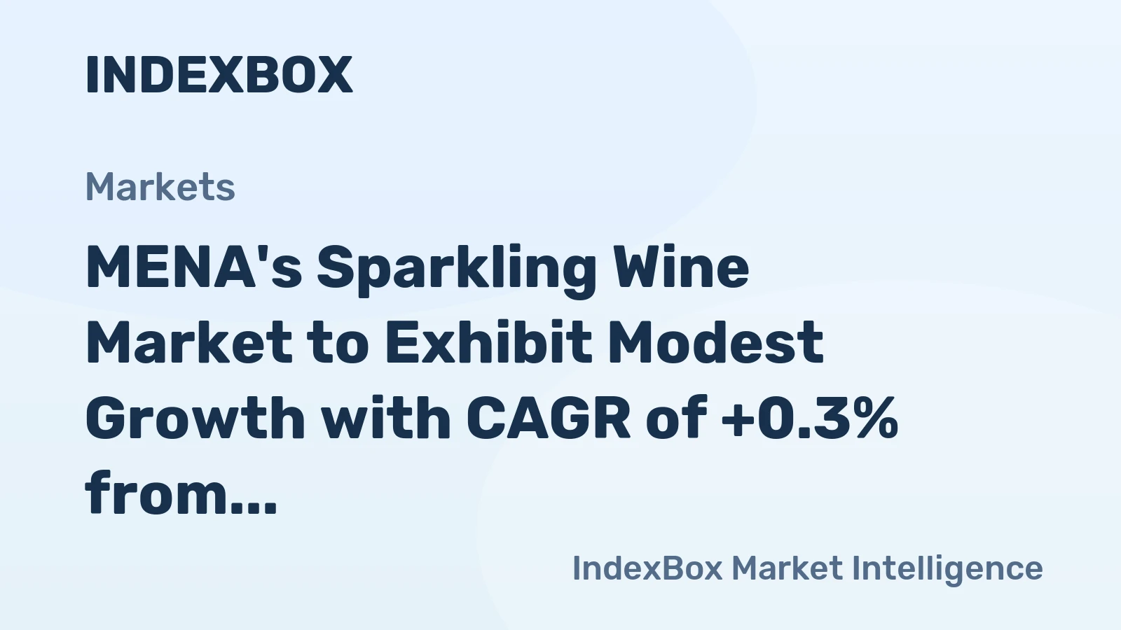 MENA's Sparkling Wine Market to Exhibit Modest Growth with CAGR of +0.3% from 2024-2035