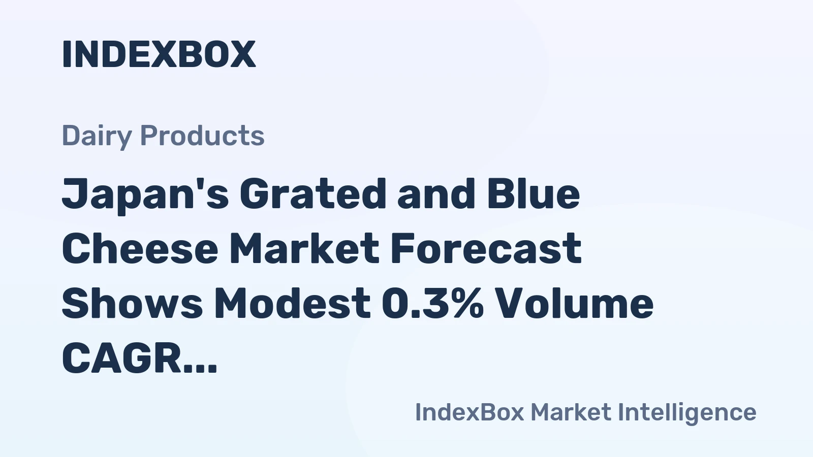 Japan's Grated and Blue Cheese Market Forecast Shows Modest 0.3% Volume CAGR Through 2035