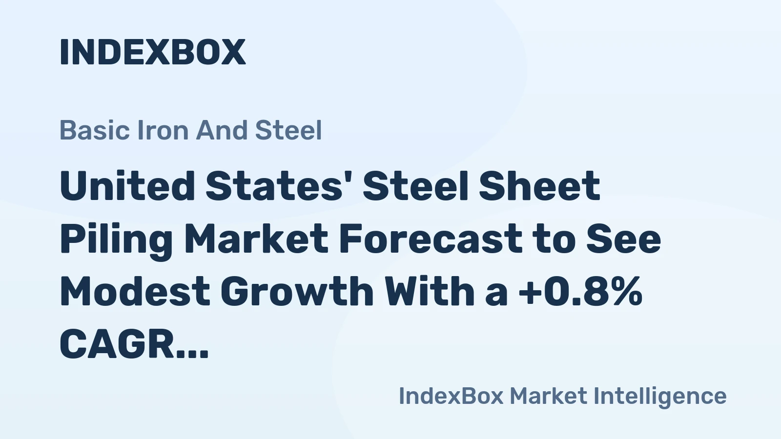 United States' Steel Sheet Piling Market Forecast to See Modest Growth With a +0.8% CAGR