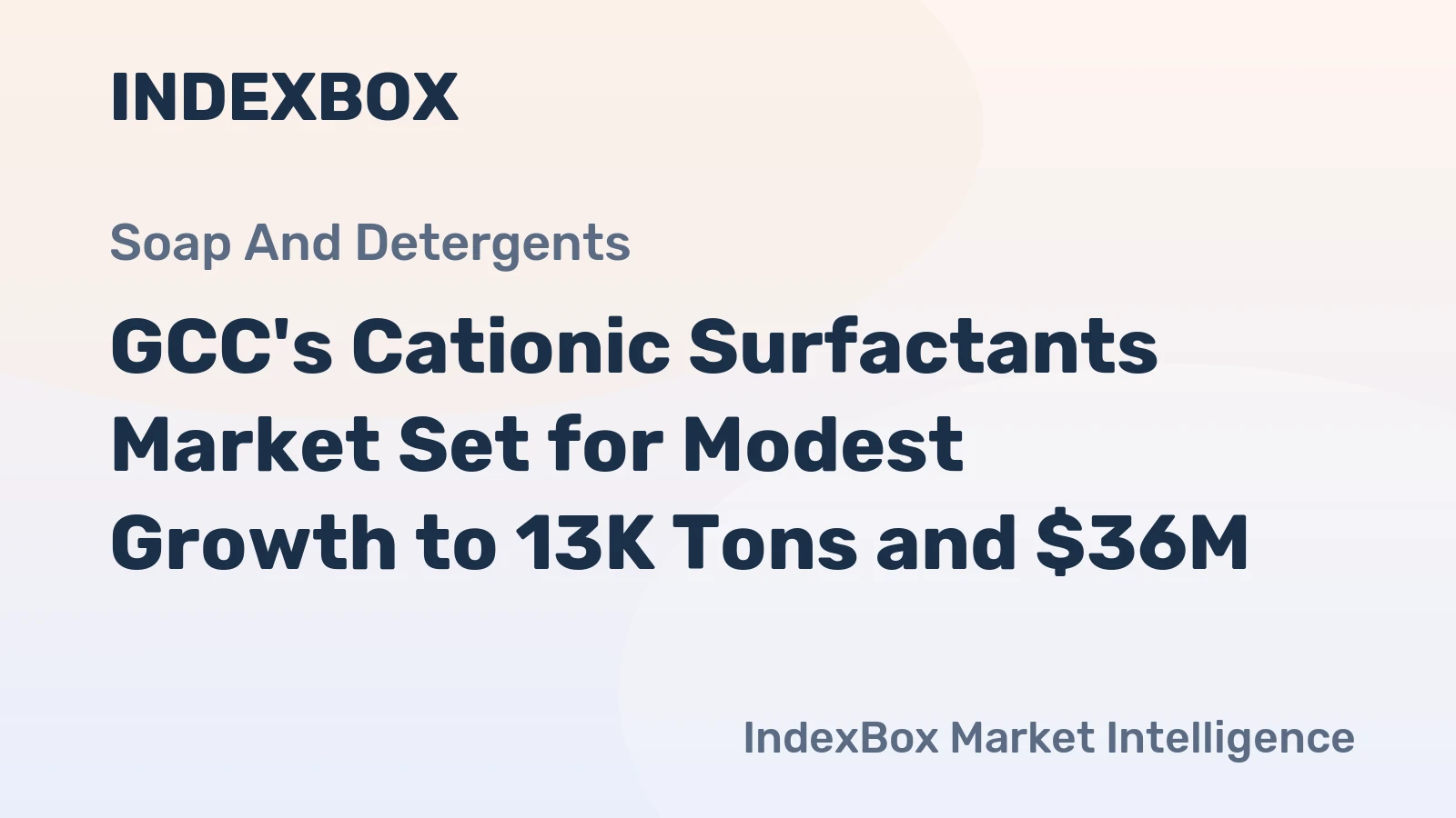GCC's Cationic Surfactants Market Set for Modest Growth to 13K Tons and $36M