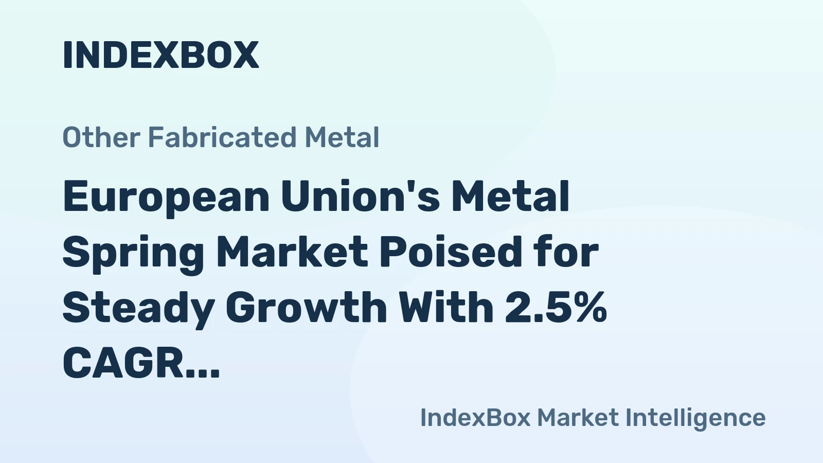 European Union's Metal Spring Market Poised for Steady Growth With 2.5% CAGR in Value Through 2035