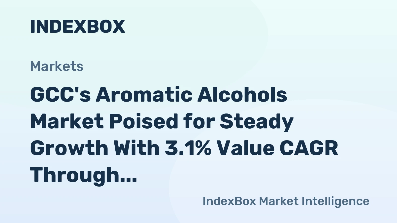 GCC's Aromatic Alcohols Market Poised for Steady Growth With 3.1% Value CAGR Through 2035