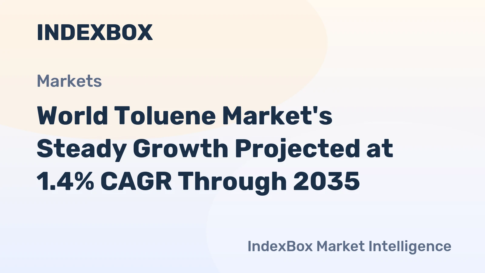 World Toluene Market's Steady Growth Projected at 1.4% CAGR Through 2035