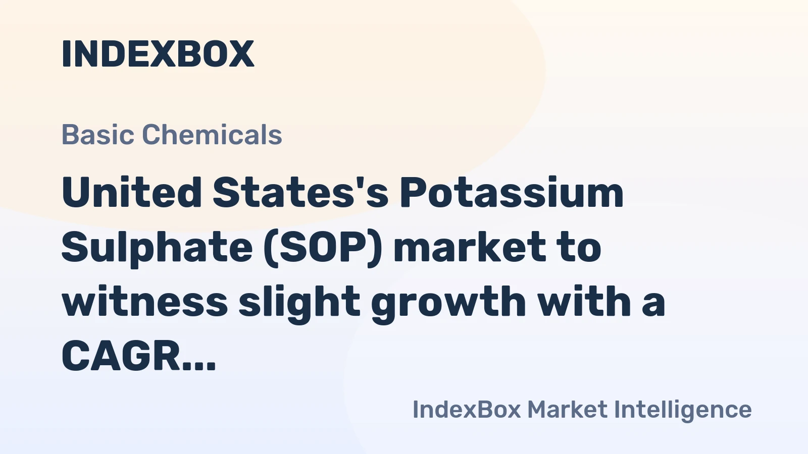 United States's Potassium Sulphate (SOP) market to witness slight growth with a CAGR of +0.1% over the next decade