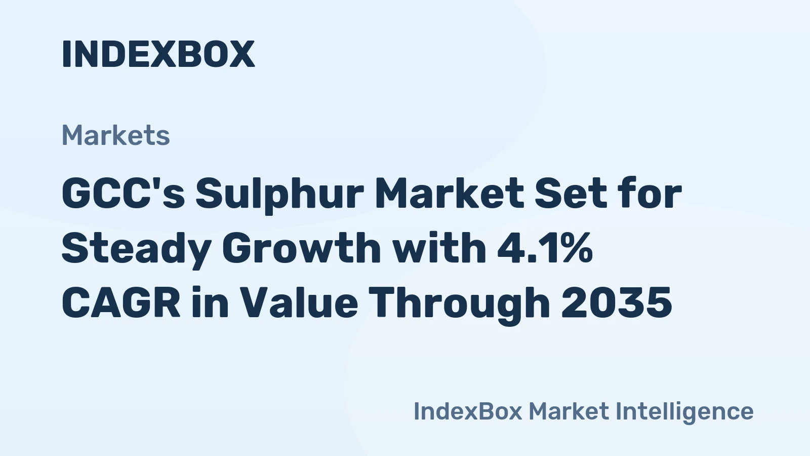 GCC's Sulphur Market Set for Steady Growth with 4.1% CAGR in Value Through 2035