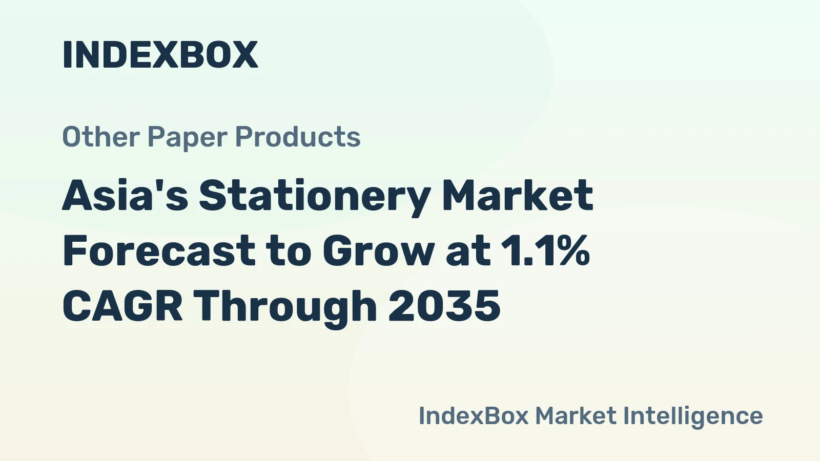 Asia's Stationery Market Forecast to Grow at 1.1% CAGR Through 2035