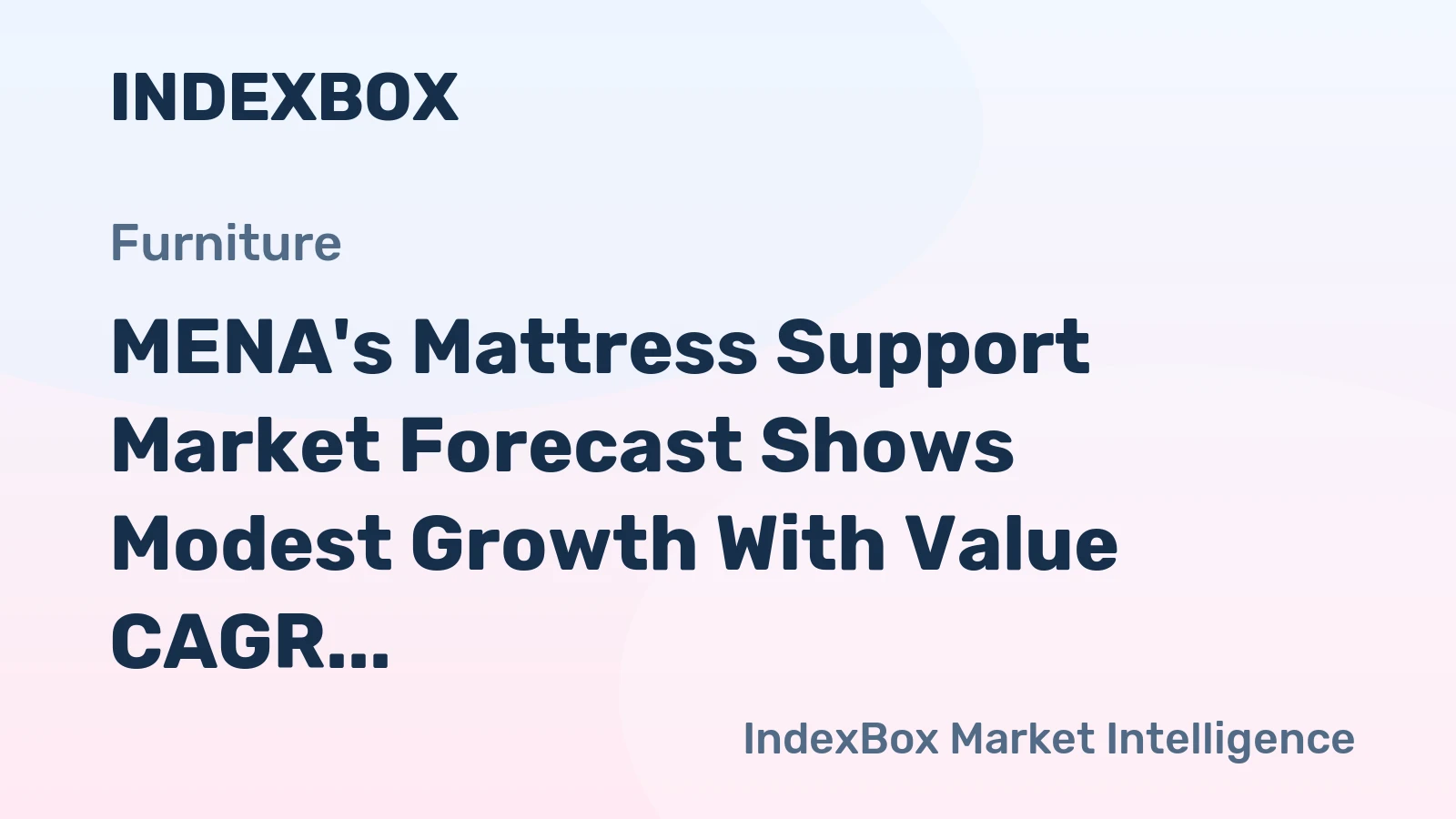 MENA's Mattress Support Market Forecast Shows Modest Growth With Value CAGR of +1.3% Through 2035