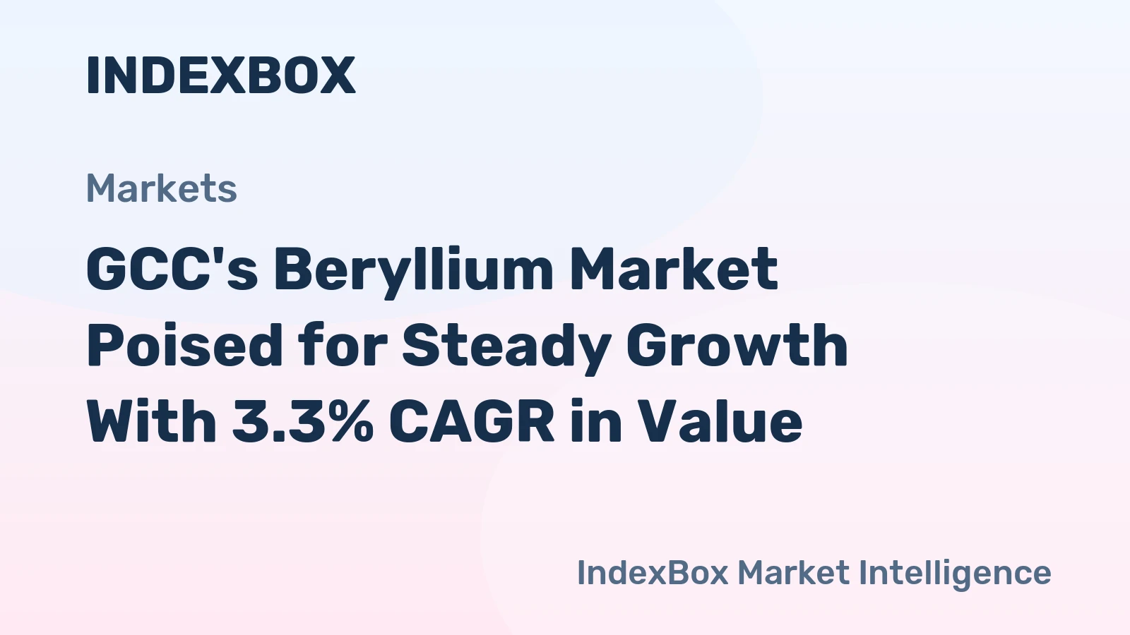 GCC's Beryllium Market Poised for Steady Growth With 3.3% CAGR in Value