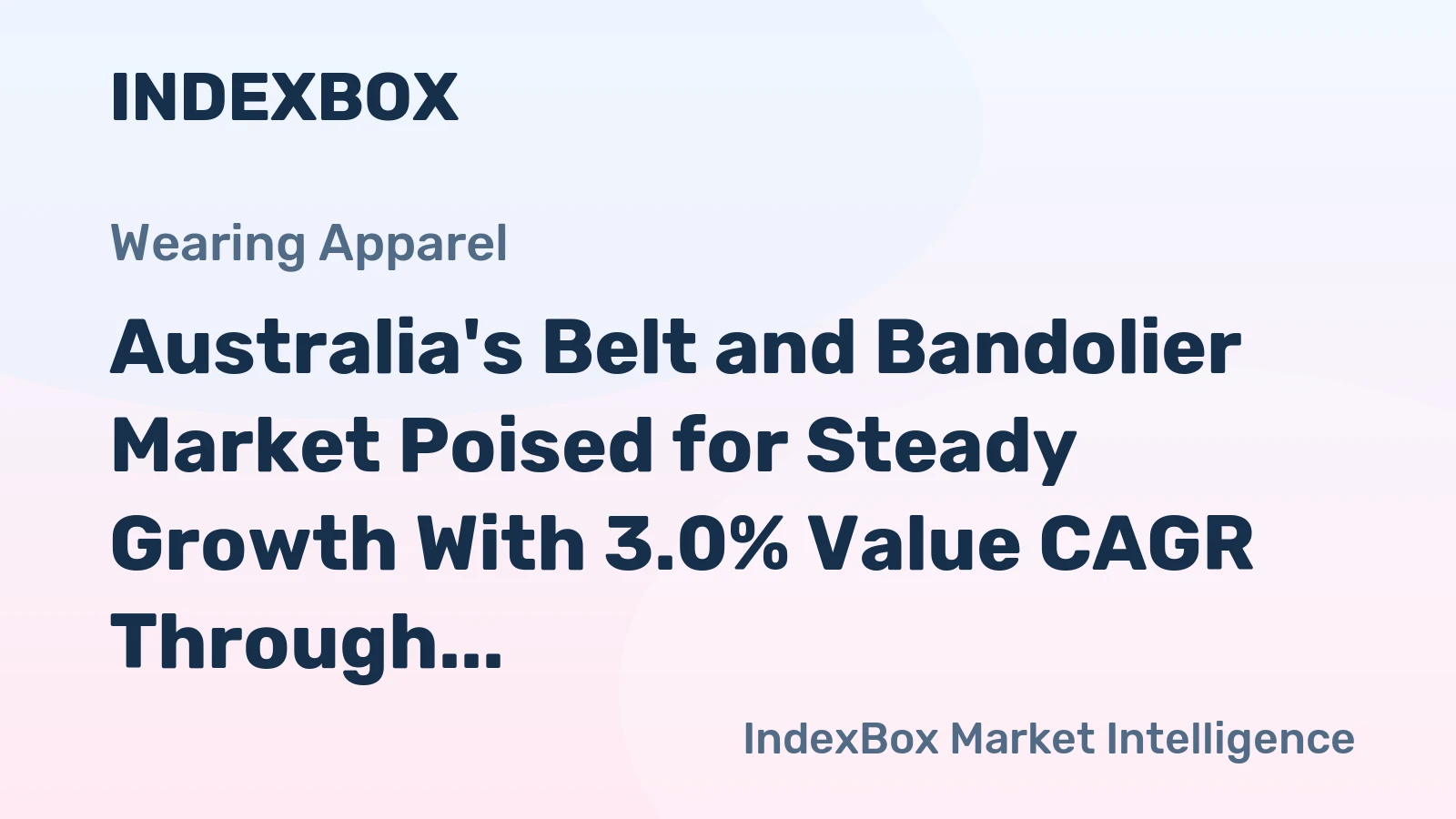 Australia's Belt and Bandolier Market Poised for Steady Growth With 3.0% Value CAGR Through 2035