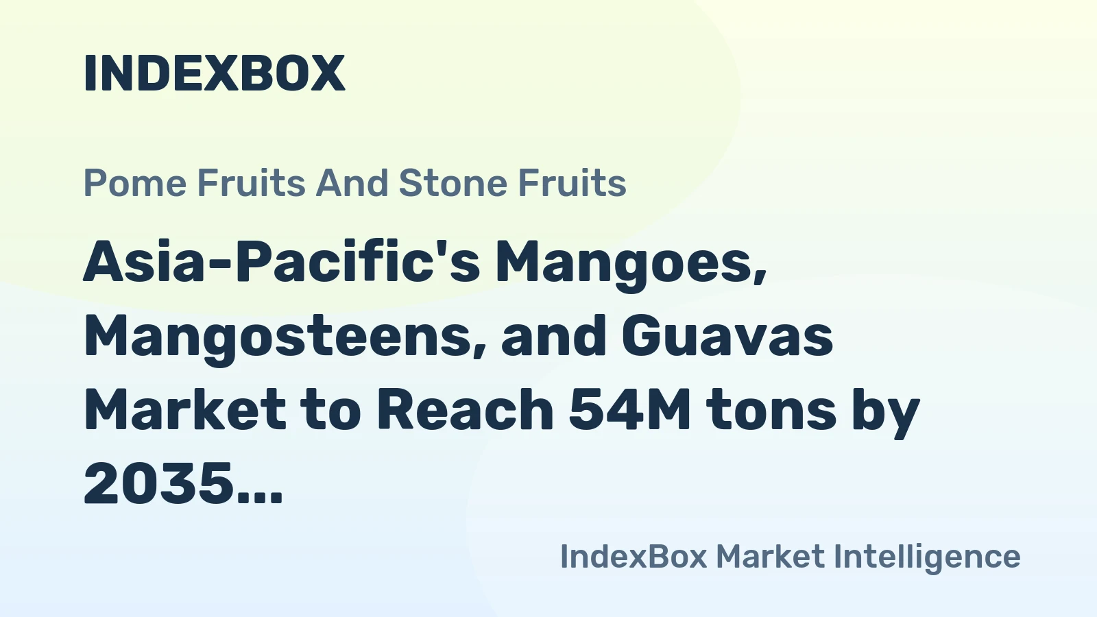 Asia-Pacific's Mangoes, Mangosteens, and Guavas Market to Reach 54M tons by 2035 with +2.1% CAGR Growth