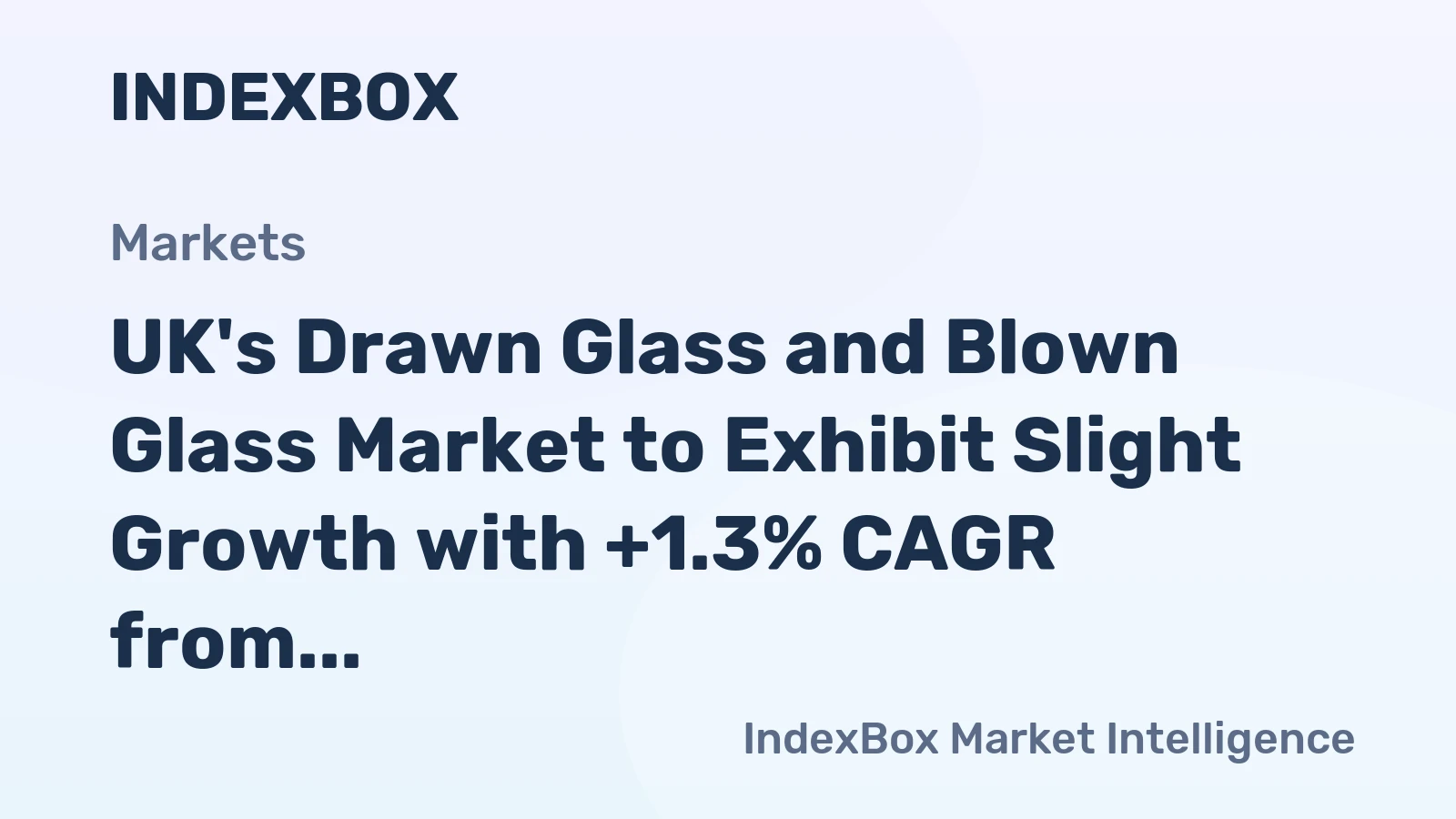 UK's Drawn Glass and Blown Glass Market to Exhibit Slight Growth with +1.3% CAGR from 2024 to 2035