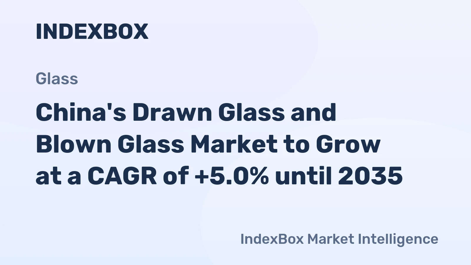 China's Drawn Glass and Blown Glass Market to Grow at a CAGR of +5.0% until 2035