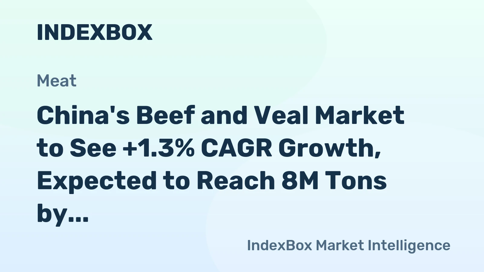 China's Beef and Veal Market to See +1.3% CAGR Growth, Expected to Reach 8M Tons by 2035