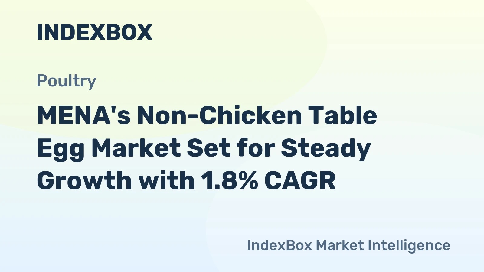 MENA's Non-Chicken Table Egg Market Set for Steady Growth with 1.8% CAGR