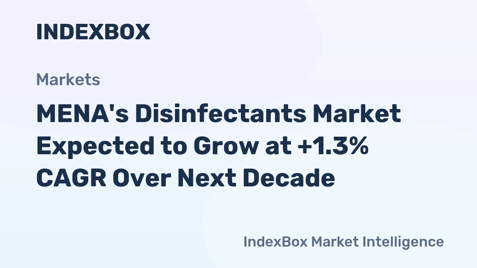 MENA's Disinfectants Market Expected to Grow at +1.3% CAGR Over Next Decade