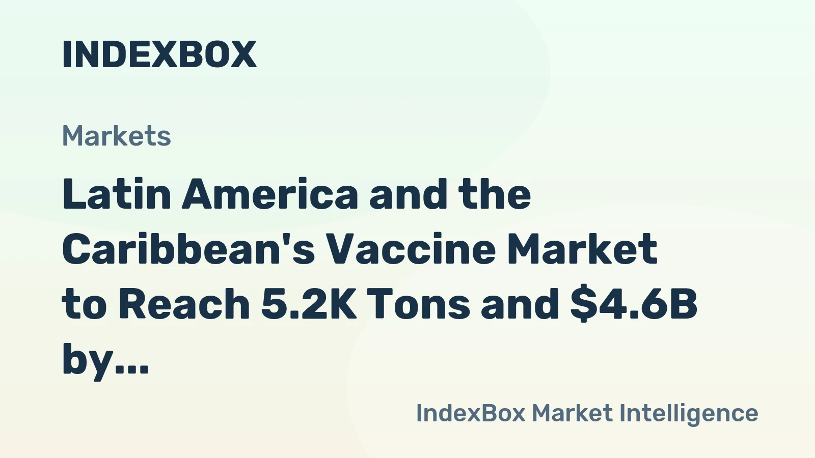 Latin America and the Caribbean's Vaccine Market to Reach 5.2K Tons and $4.6B by 2035