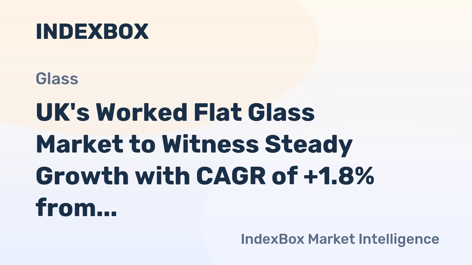 UK's Worked Flat Glass Market to Witness Steady Growth with CAGR of +1.8% from 2024 to 2035