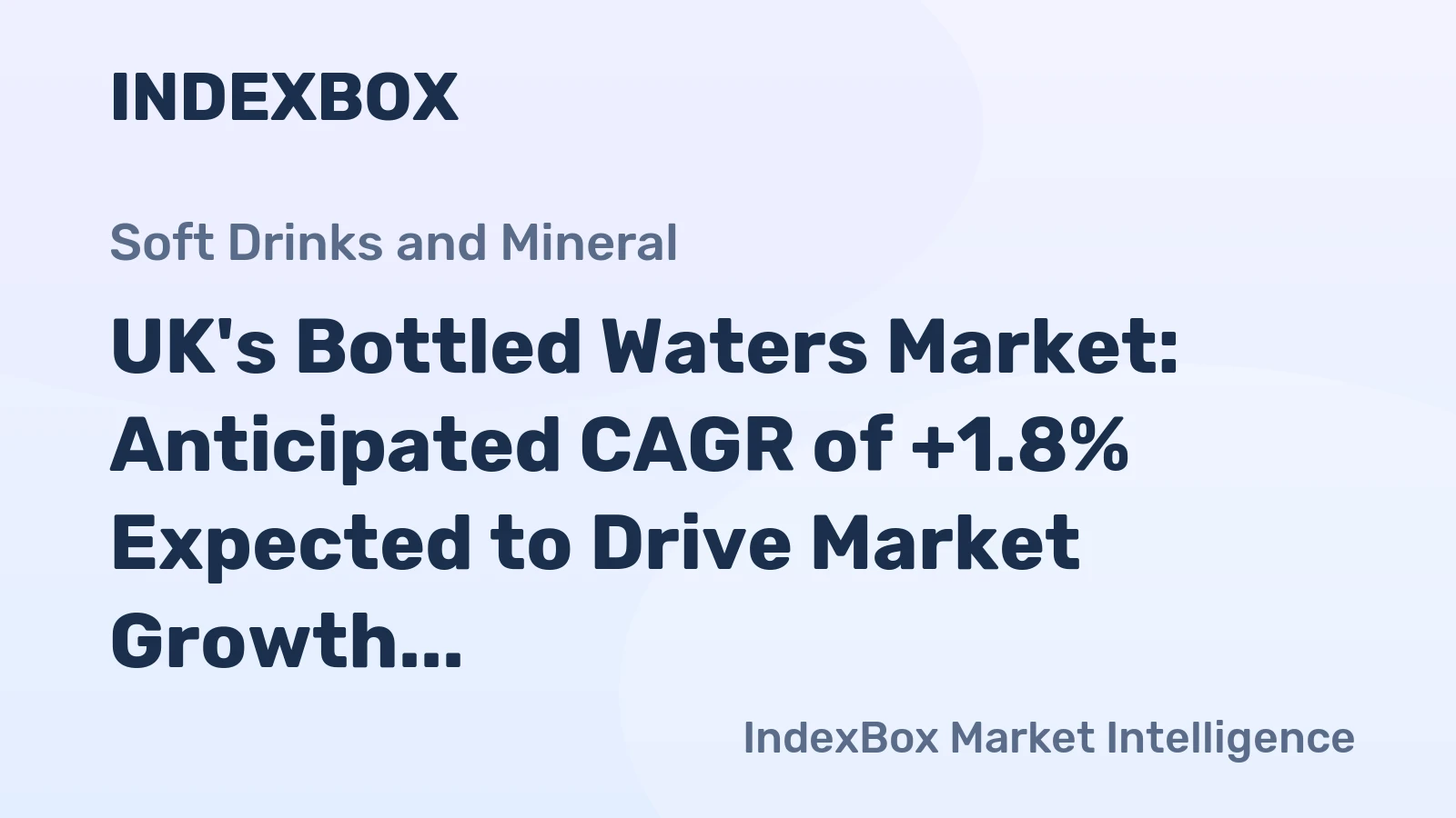 UK's Bottled Waters Market: Anticipated CAGR of +1.8% Expected to Drive Market Growth Over the Next Decade