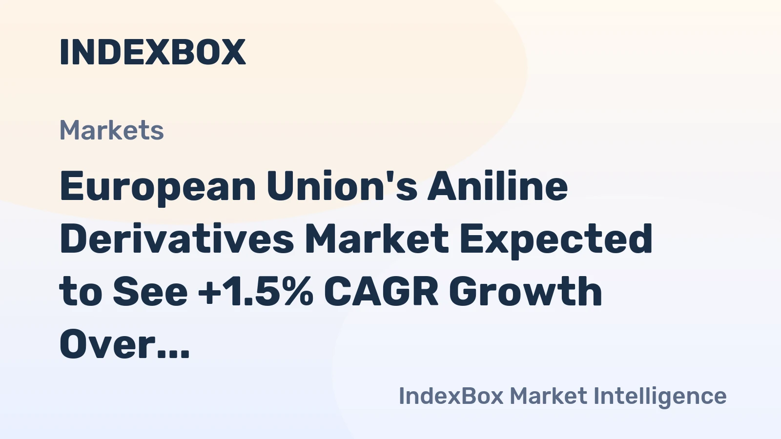 European Union's Aniline Derivatives Market Expected to See +1.5% CAGR Growth Over Next Decade